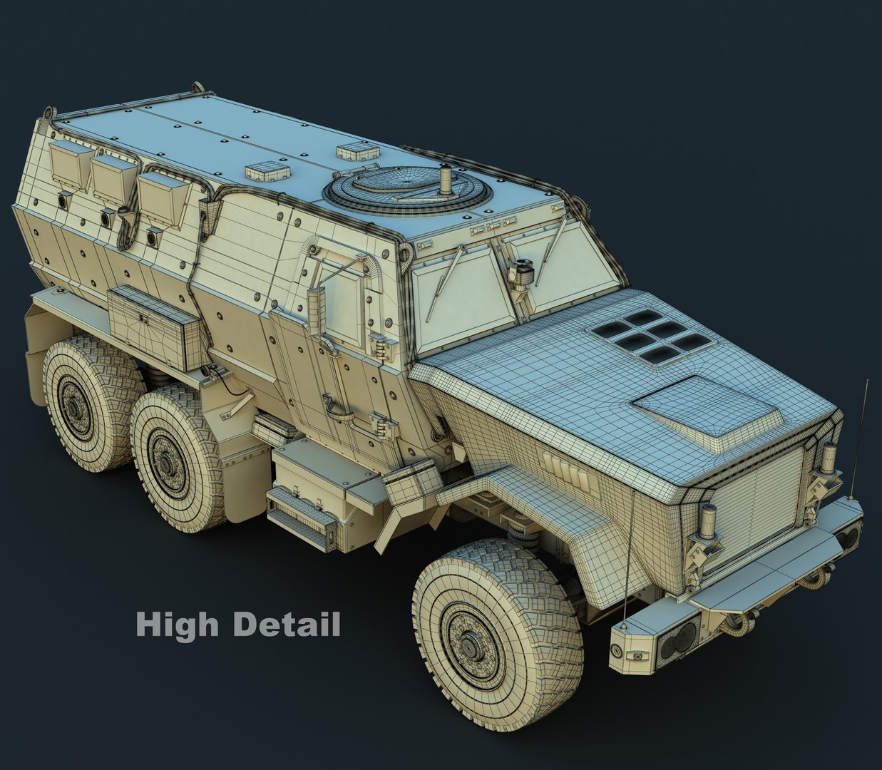 Caiman Mrap Vehicle 3d Max