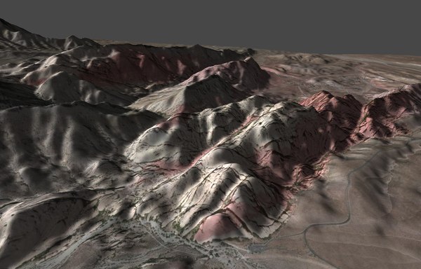 3d model realistic red rock canyon