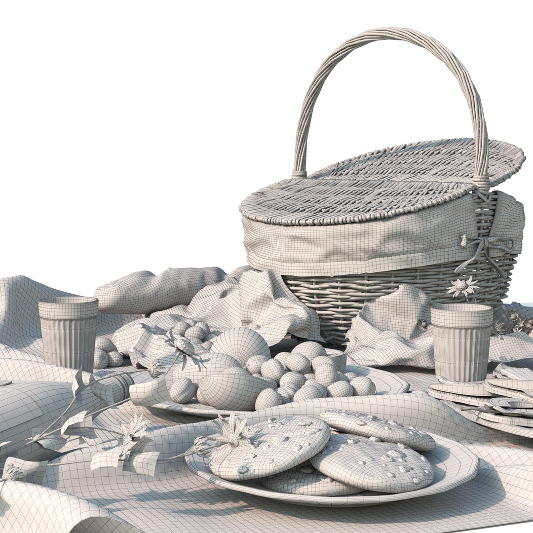 Basket Fruit Food 3D - TurboSquid 1438553