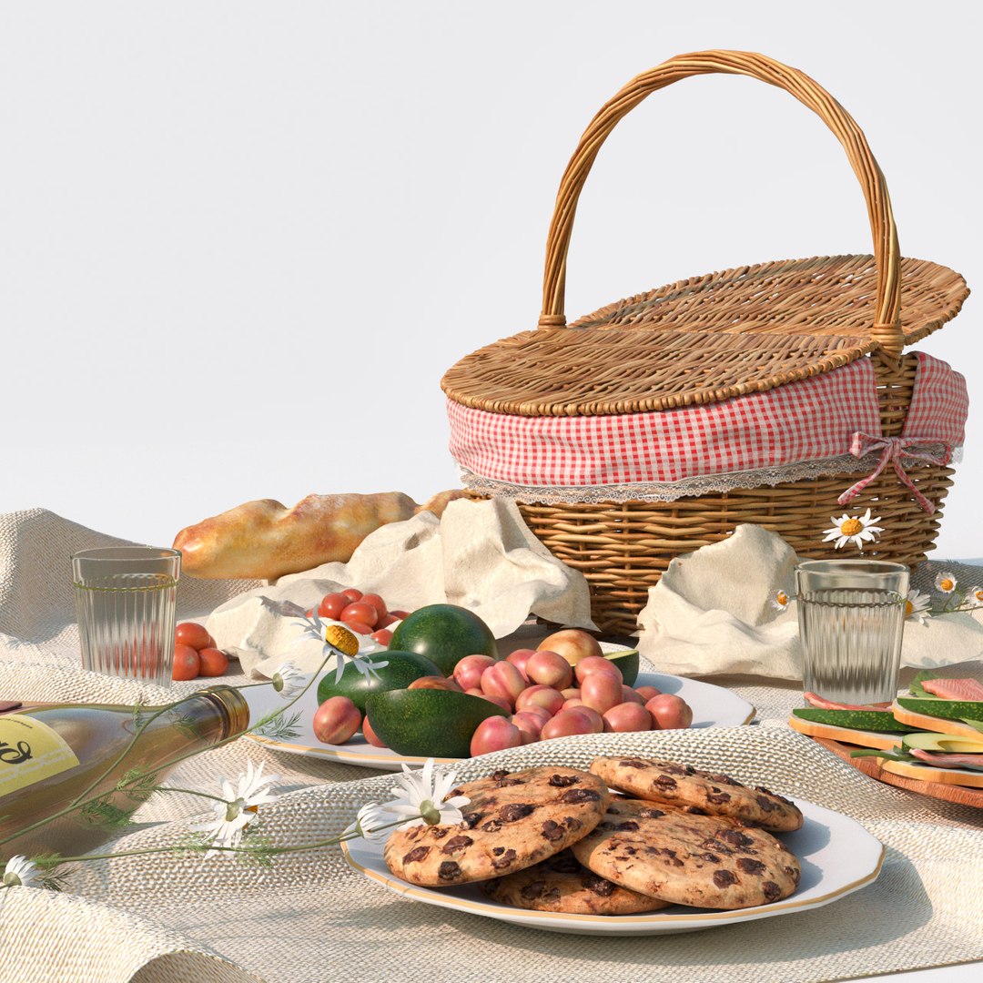 Basket Fruit Food 3D - TurboSquid 1438553