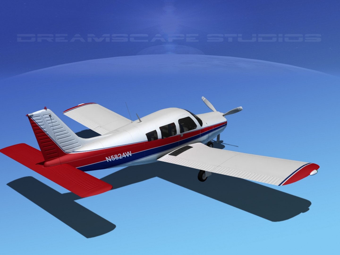 propeller piper cherokee 3d model