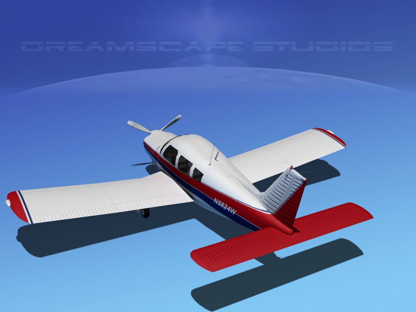propeller piper cherokee 3d model