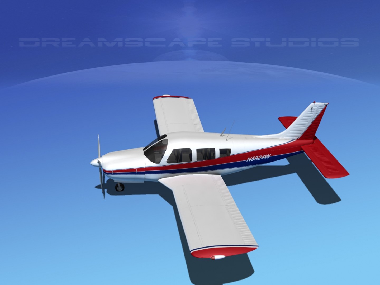 propeller piper cherokee 3d model