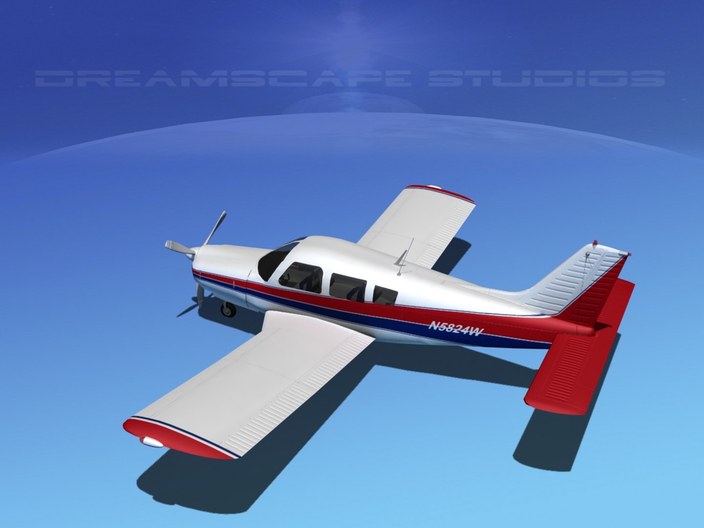 propeller piper cherokee 3d model