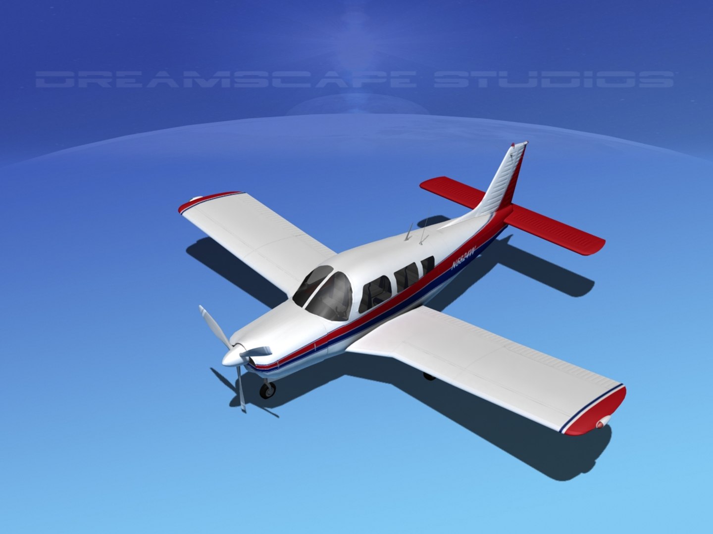 propeller piper cherokee 3d model