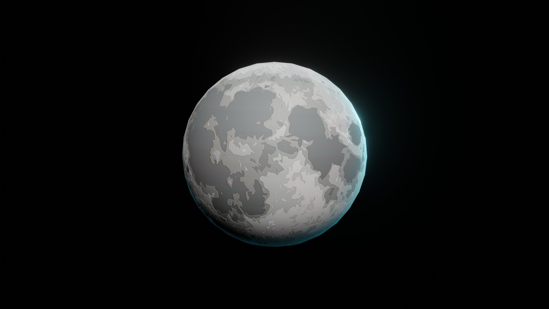 3D Stylized Moon 3D Model 2k 4k 8k Textures - TurboSquid 2125378