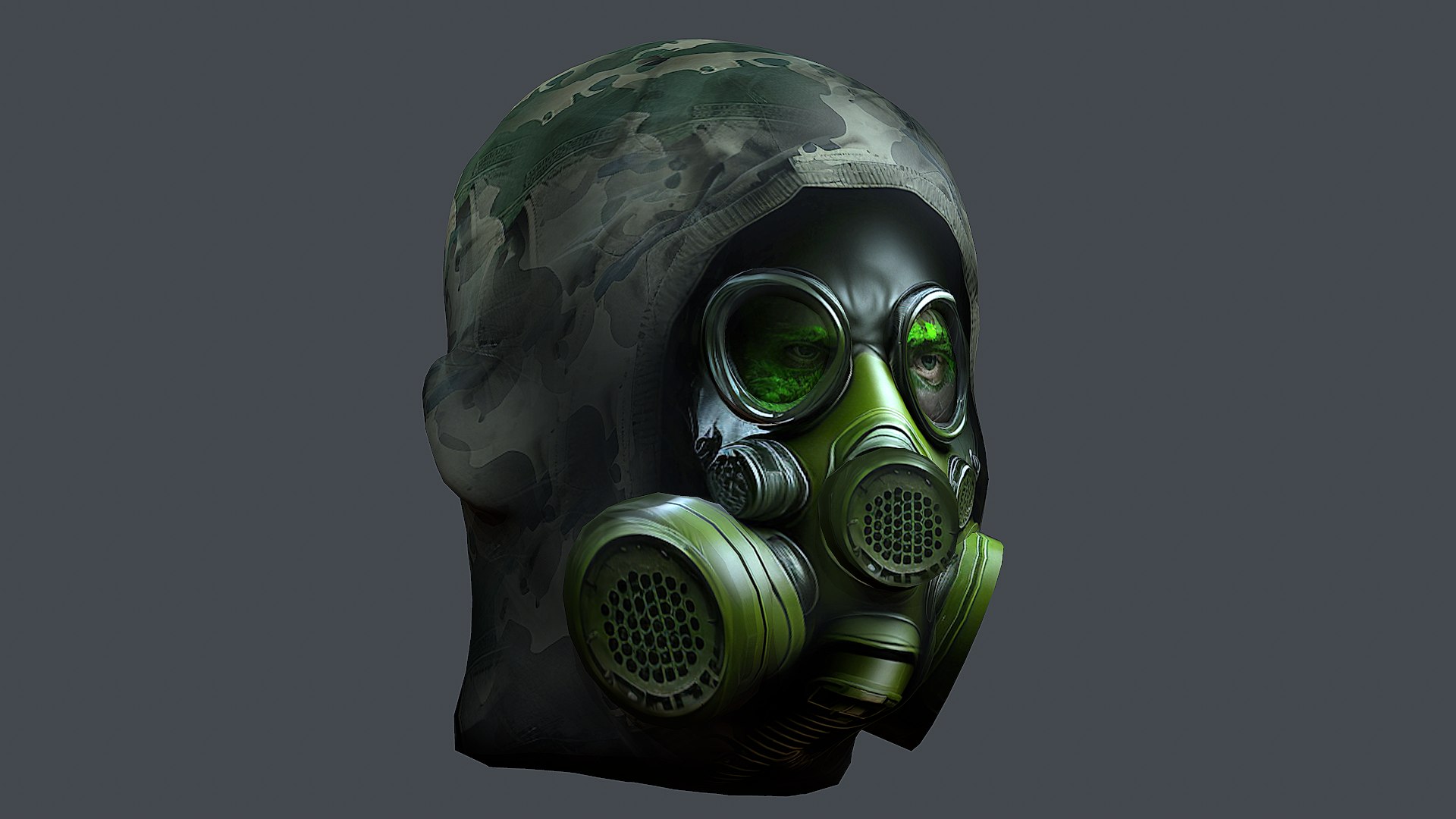3D Model Gas Mask Helme Military Combat Soldier Armor Scifi Fantasy ...
