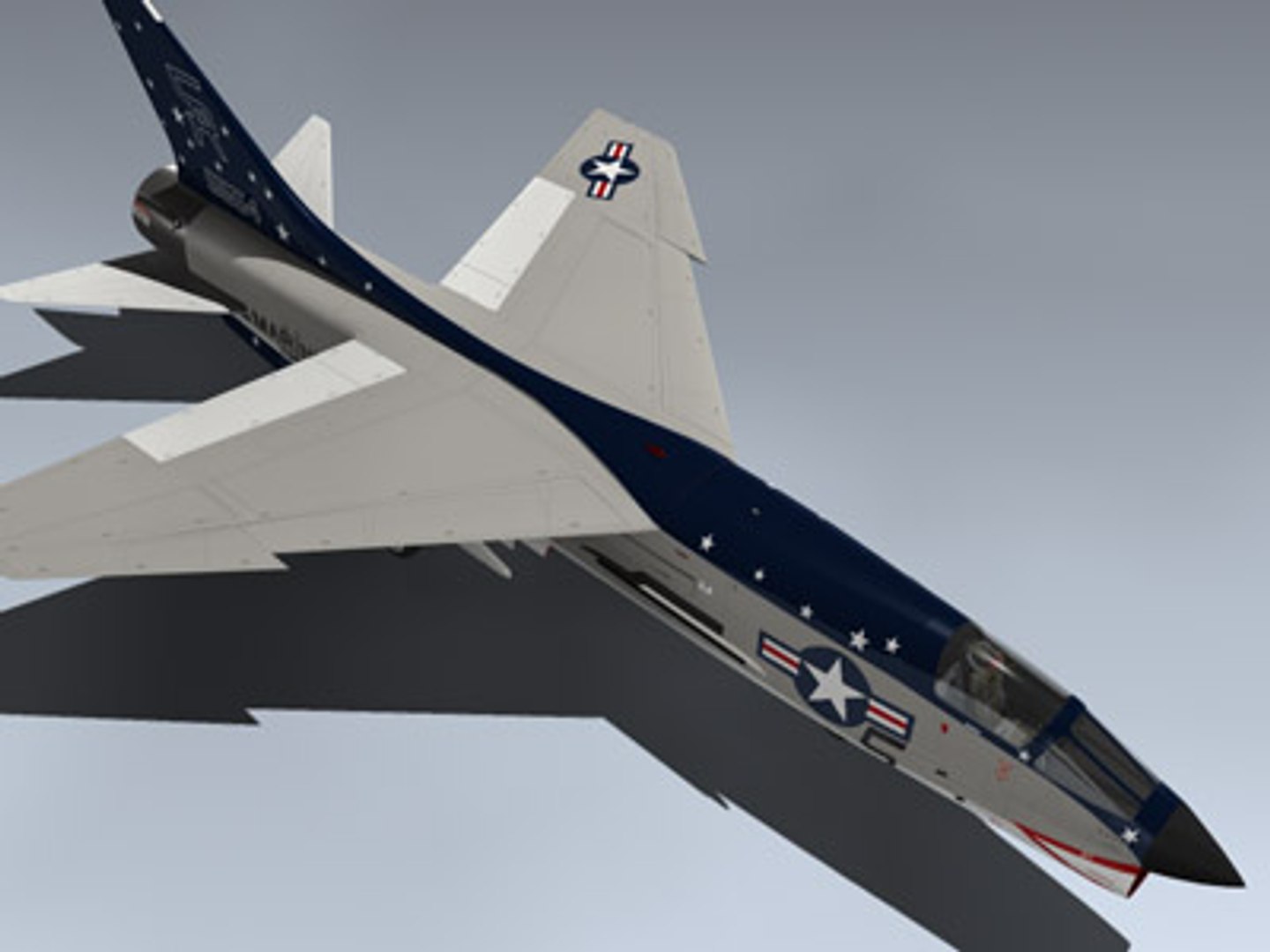 3d F-8k Crusader Vmf-321 Fighter