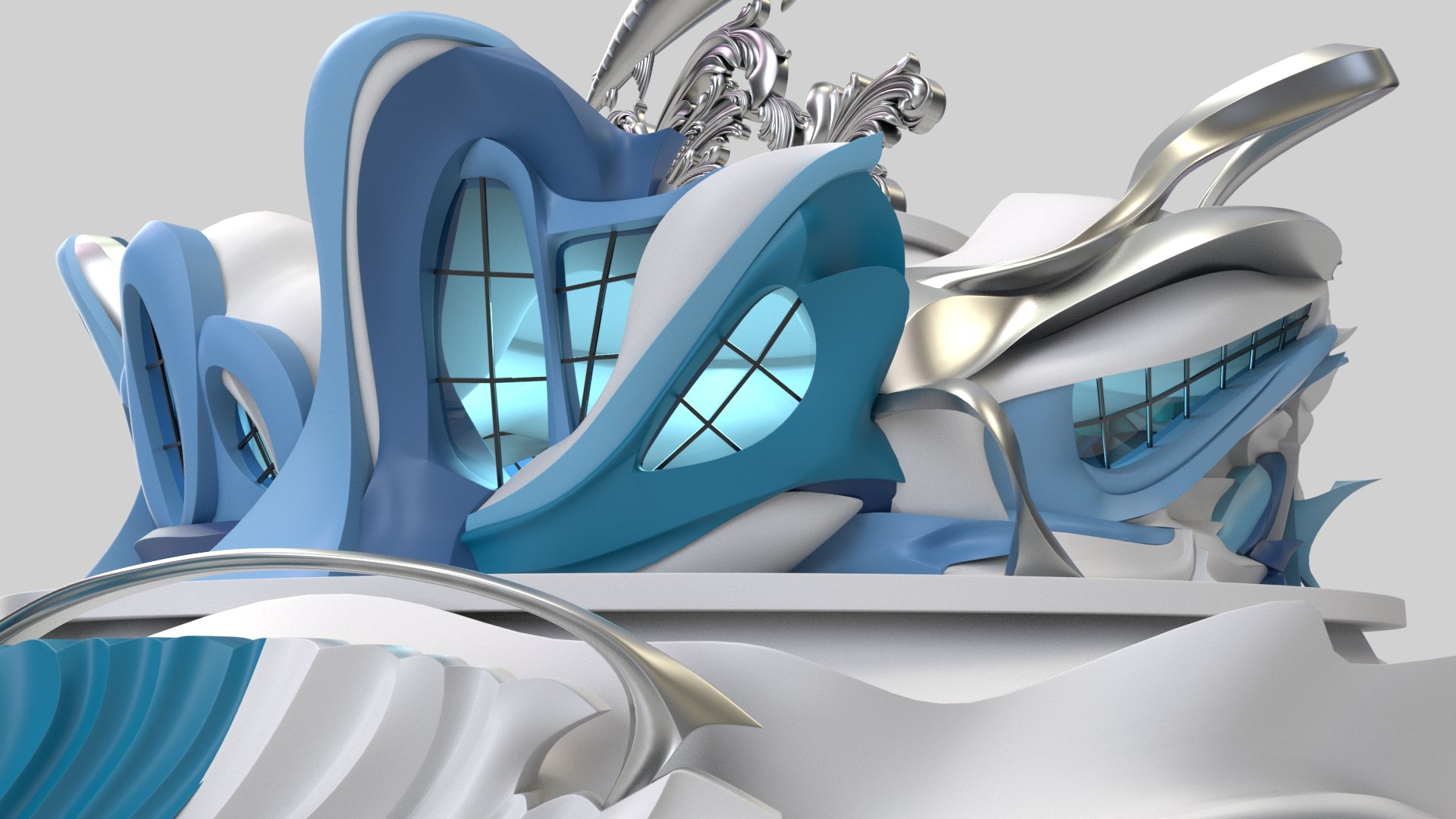 Metaverse Seafood Restaurant X3 Concept 3D Model - TurboSquid 2084322