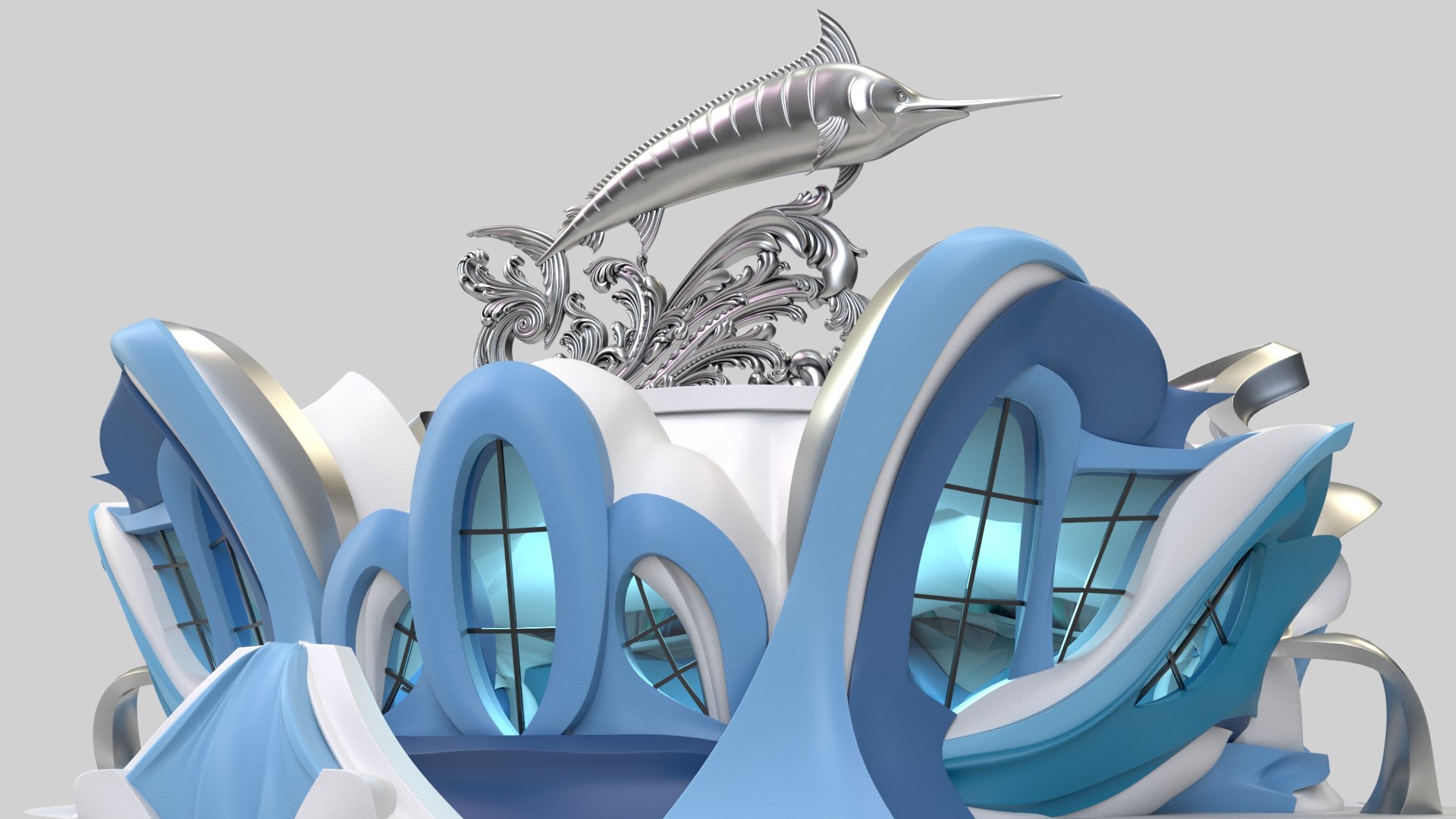 Metaverse Seafood Restaurant X3 Concept 3D Model - TurboSquid 2084322
