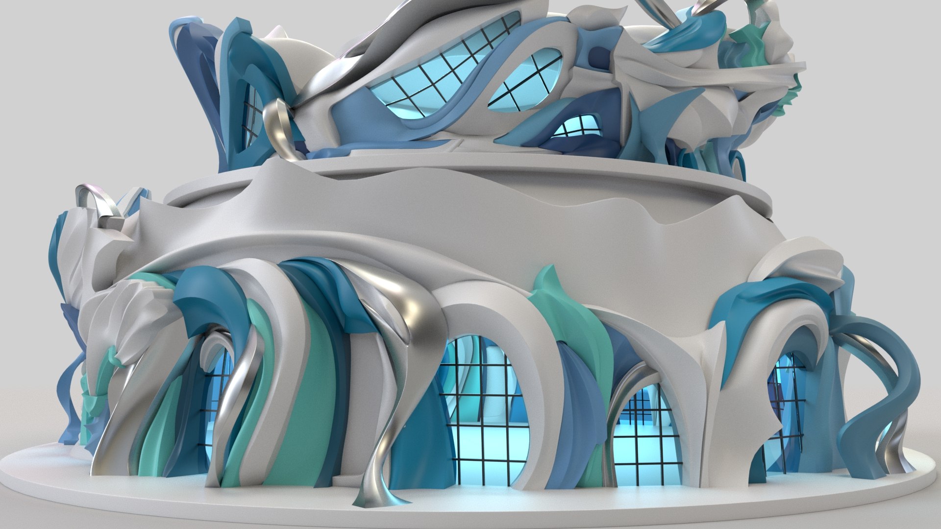 Metaverse Seafood Restaurant X3 Concept 3D Model - TurboSquid 2084322