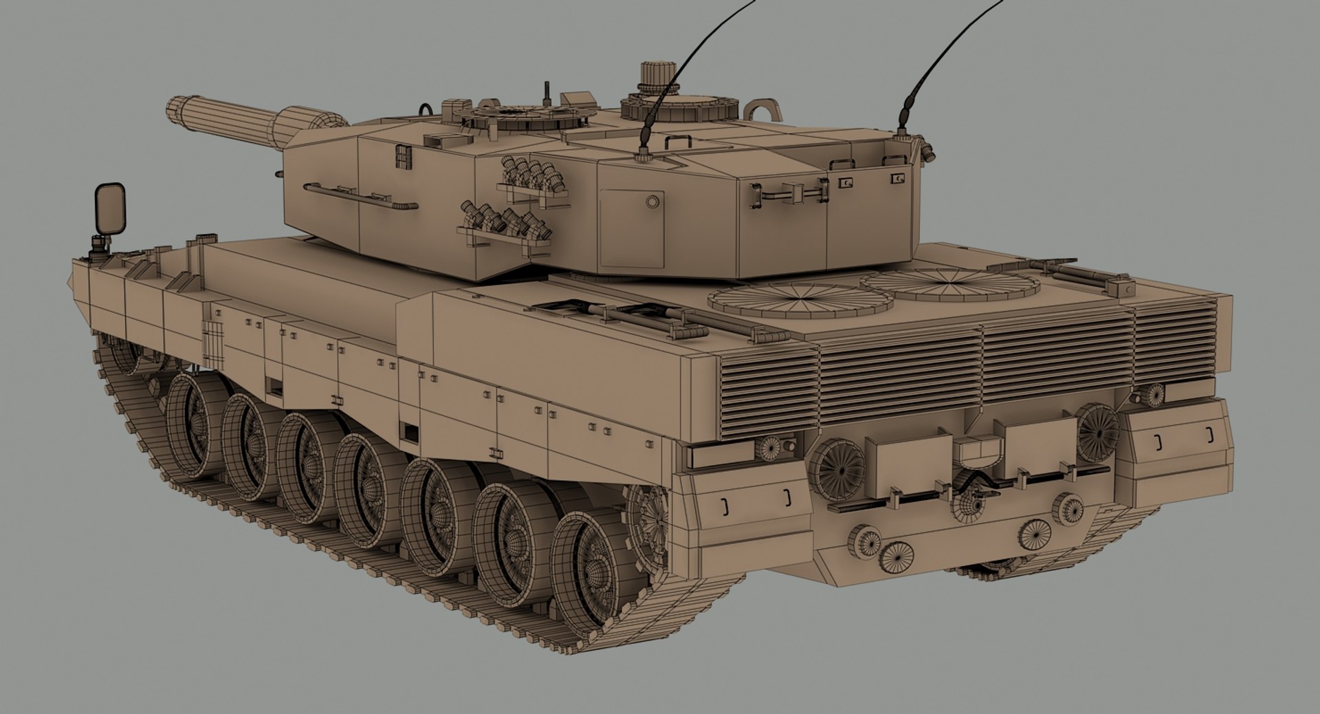 Leopard 2 Tank 3ds
