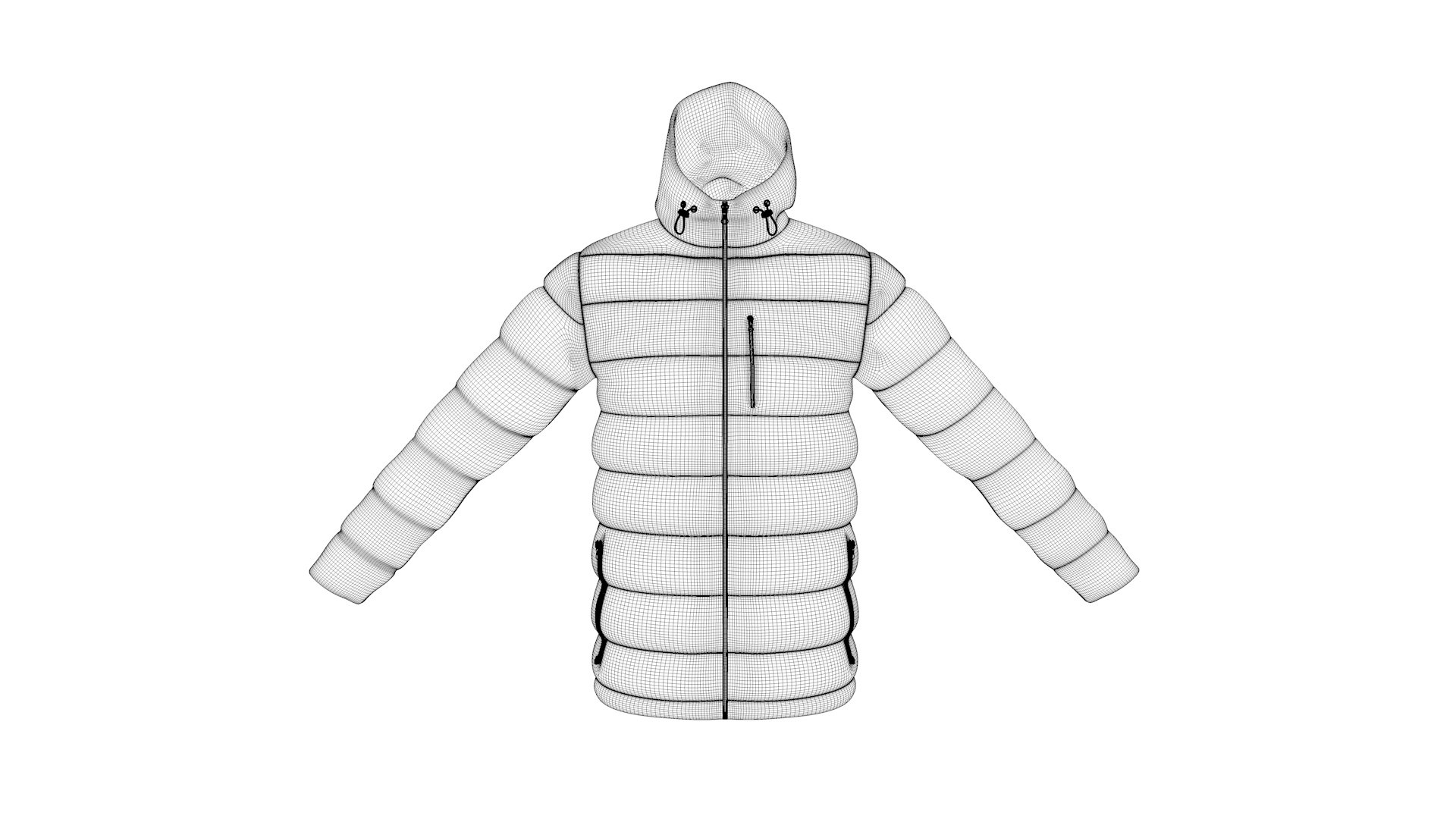 3D Men Puffy Jacket Model - TurboSquid 2394642