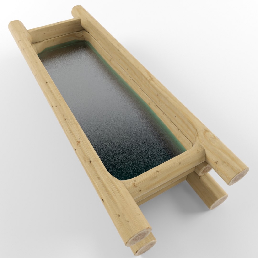 trough wood 3d 3ds