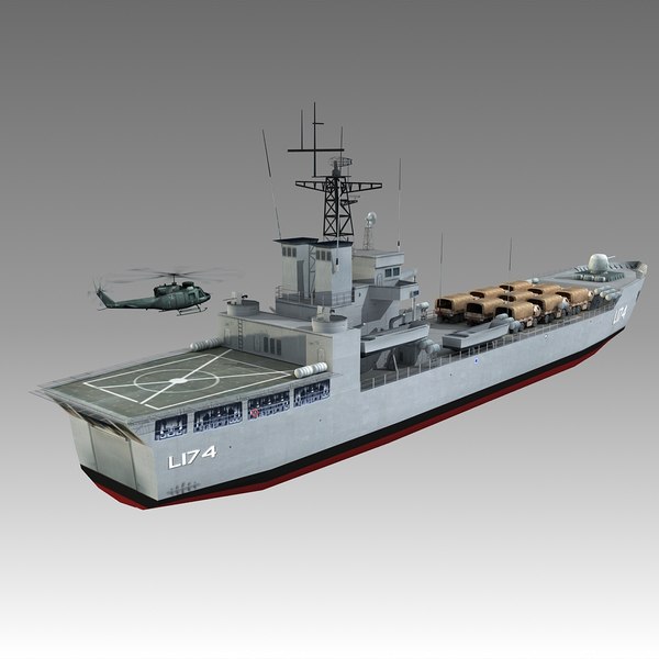 modelo 3d Clase LST-USS JASON con camión y AB-212 - TurboSquid 630889