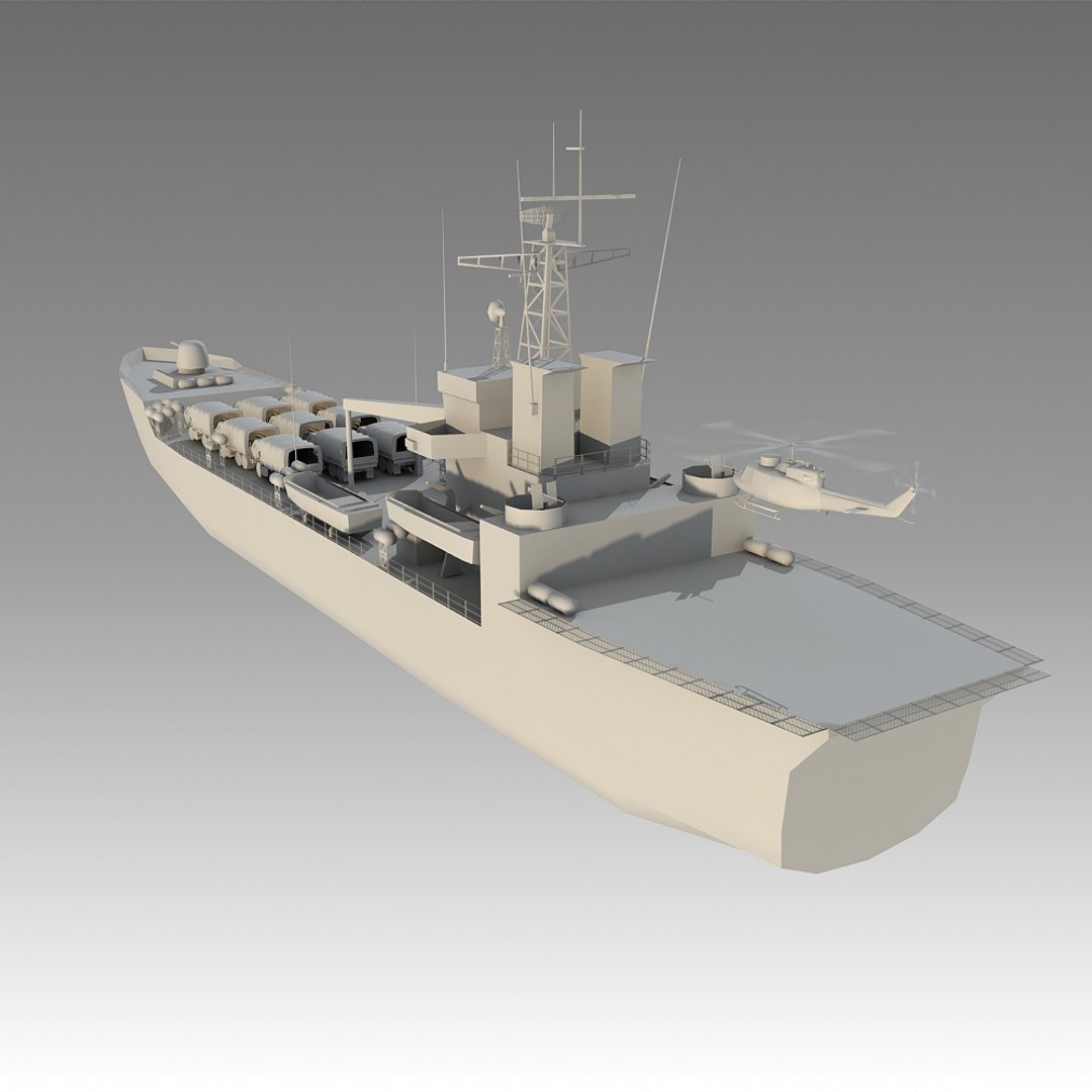 Lst-uss Jason Class Truck 3d C4d