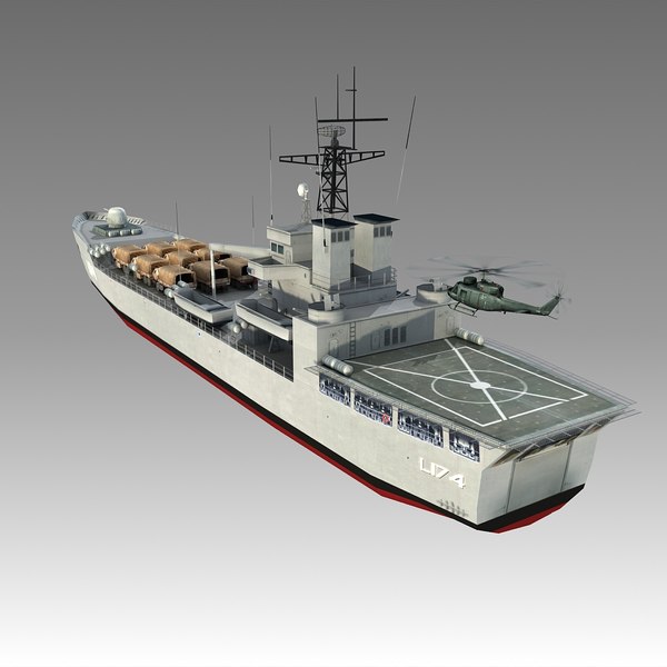 lst-uss jason class truck 3d c4d