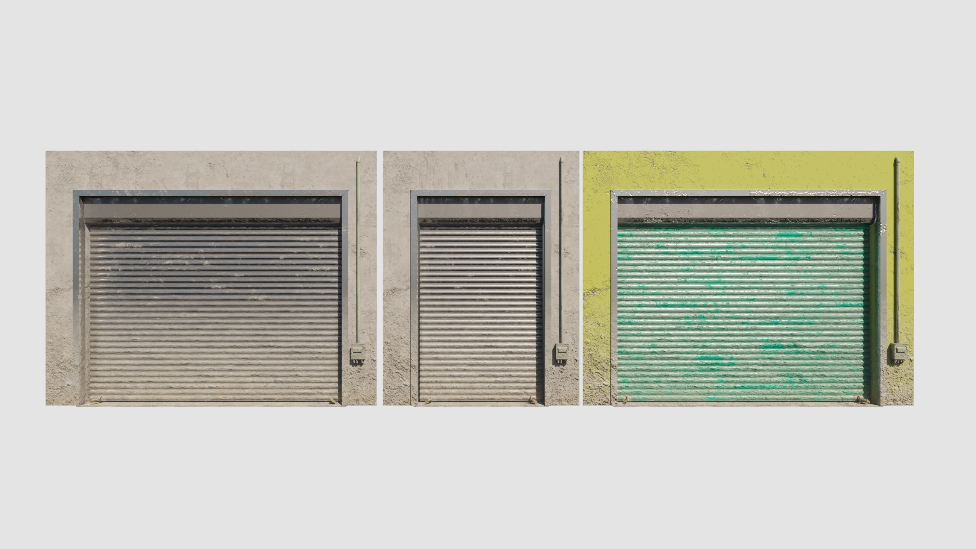 3D Rolling Shutter Door Shop Front 4k Pbr Textures - TurboSquid 1880381