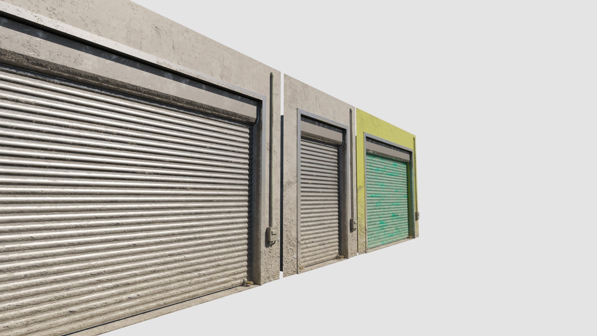 3D Rolling Shutter Door Shop Front 4k Pbr Textures - TurboSquid 1880381
