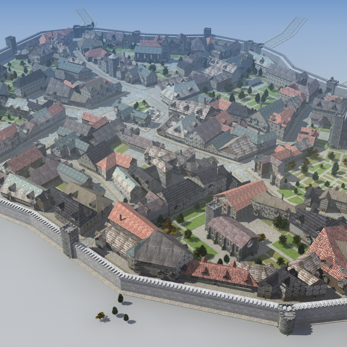 max medieval walled town