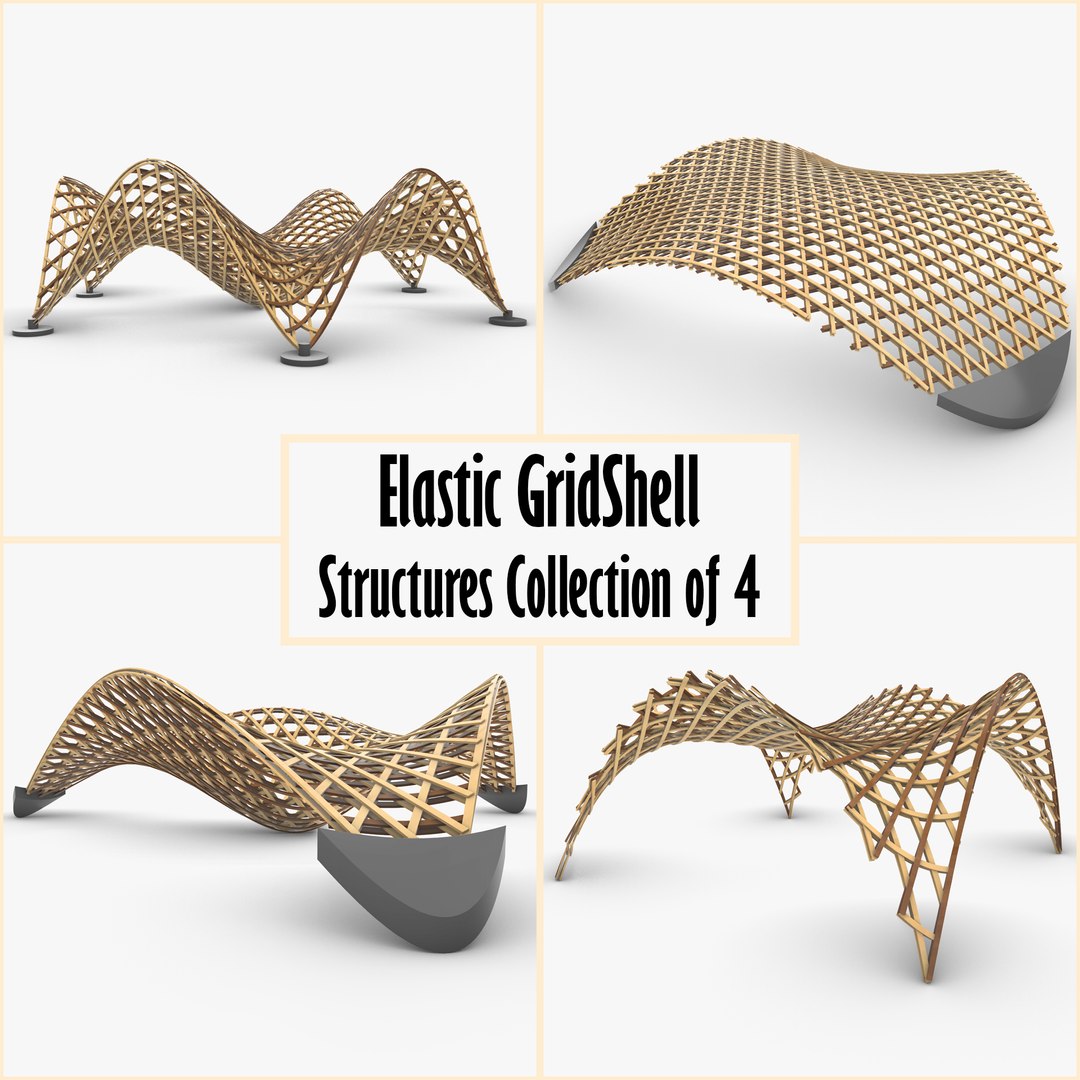 Elastic GridShell Structures Set 3D Model - TurboSquid 2388419