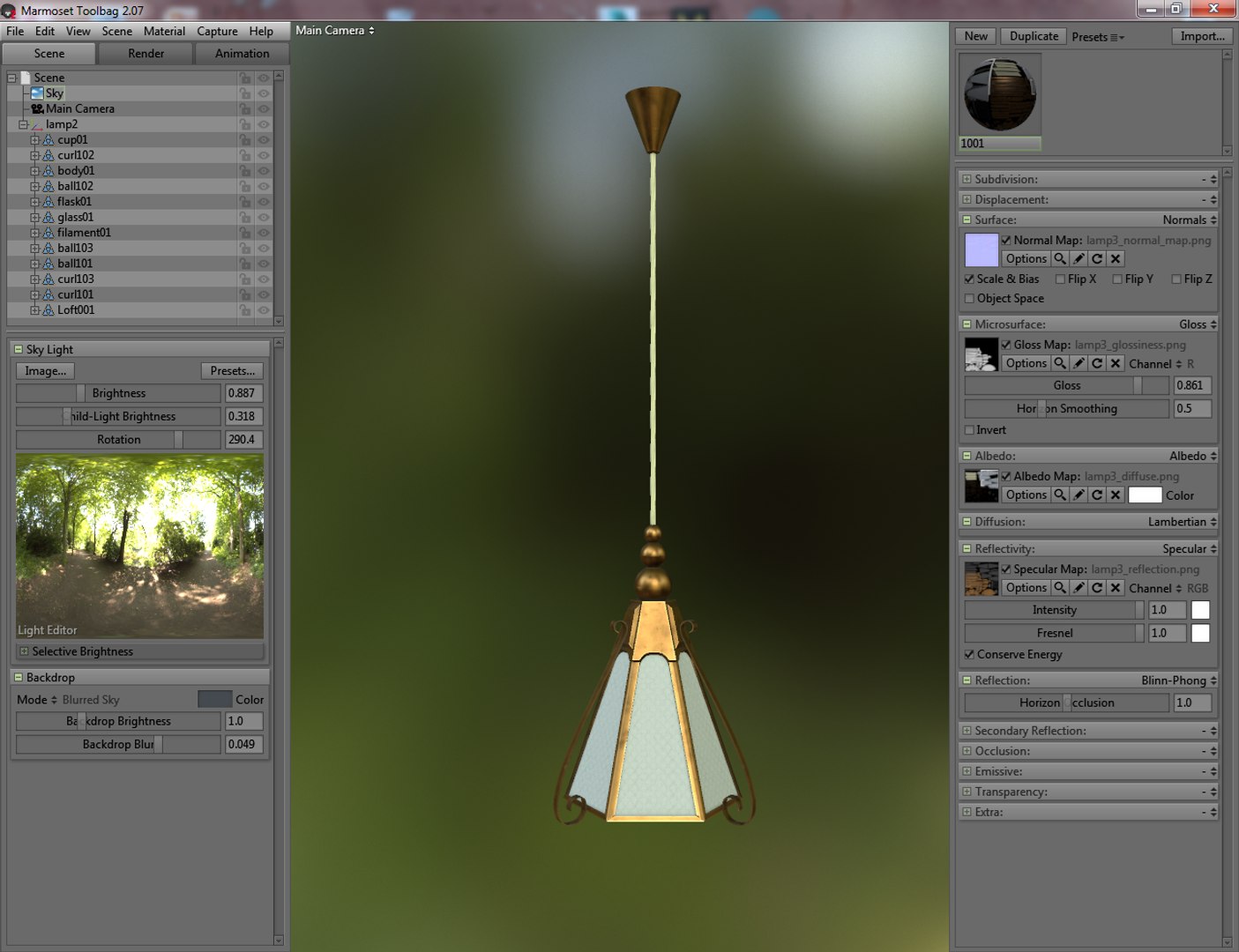 Old lamp 3D model - TurboSquid 1753319