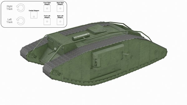 modelo 3d Tanque MK 4 Hembra Verde Rigged - TurboSquid 2246288