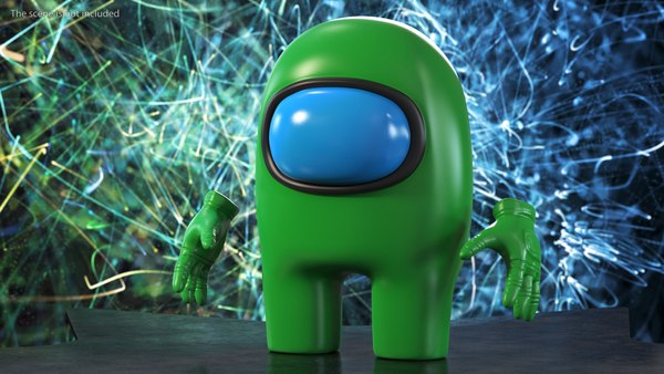 Among Us Character Green Rigged for Maya3D模型 - TurboSquid 2007352