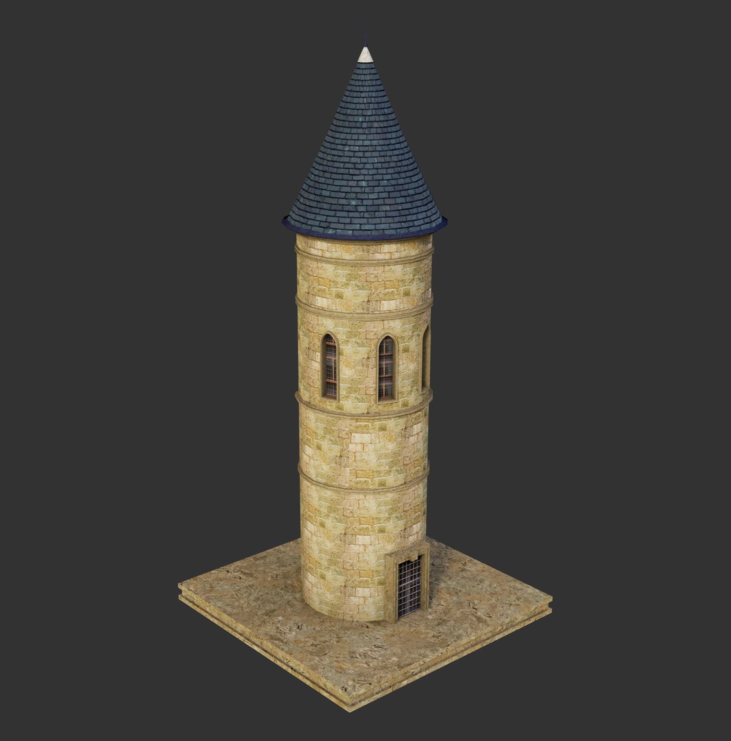 Free 3D Model Fantasy Ancient Tower - TurboSquid 2313594