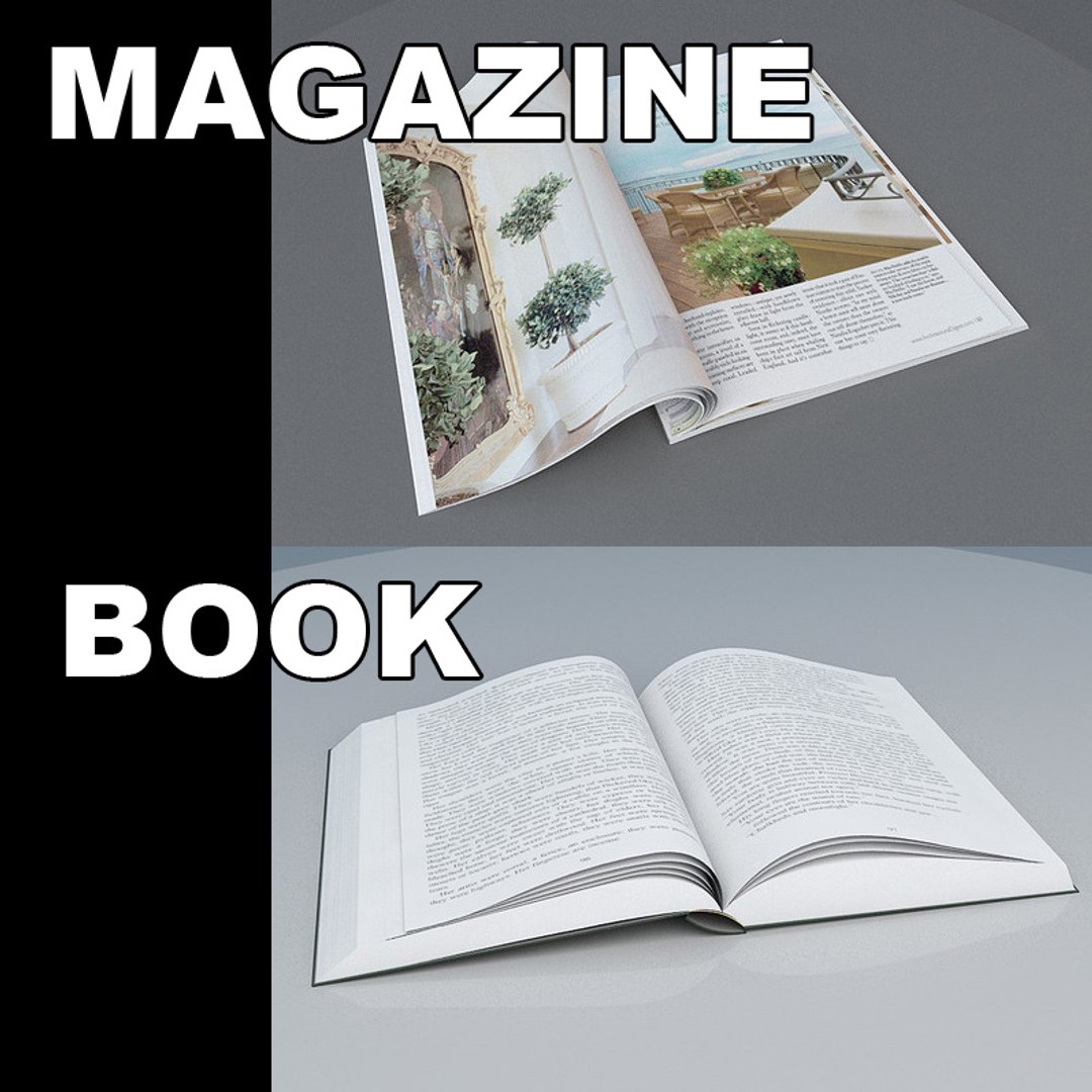 magazine book 3d max