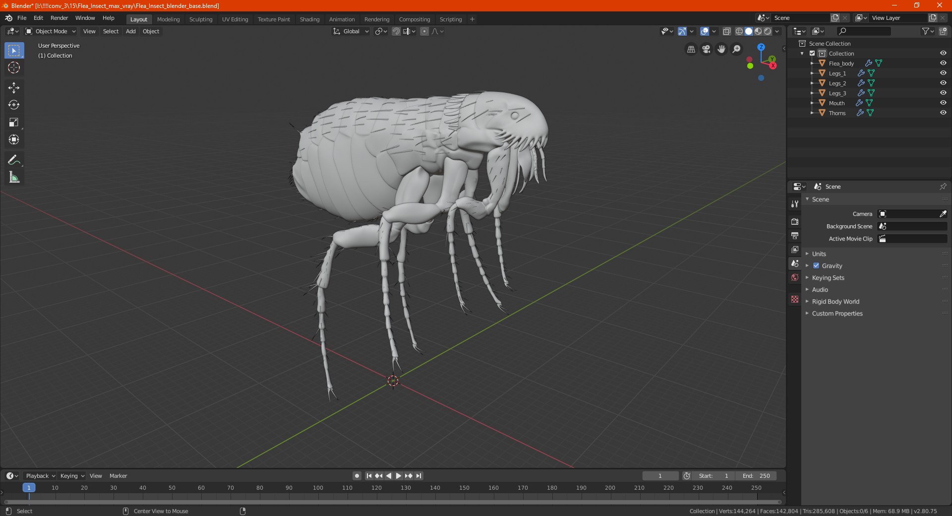 3D model flea insect - TurboSquid 1583851