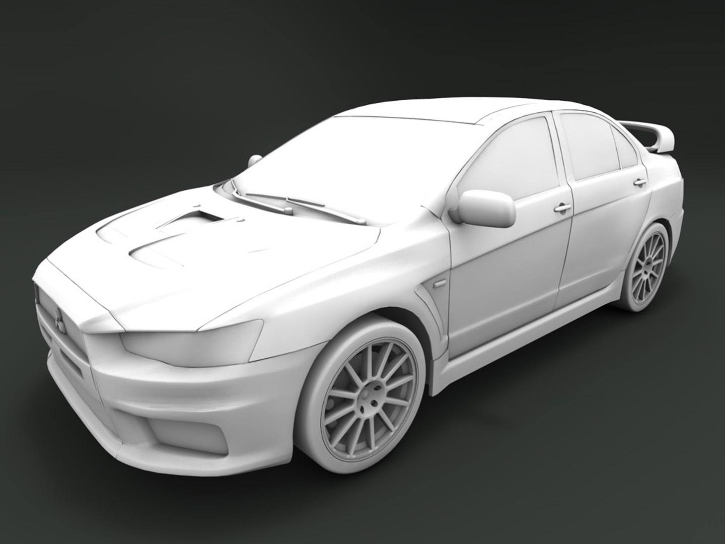 Mitsubishi Lancer Evolution X 3d Model