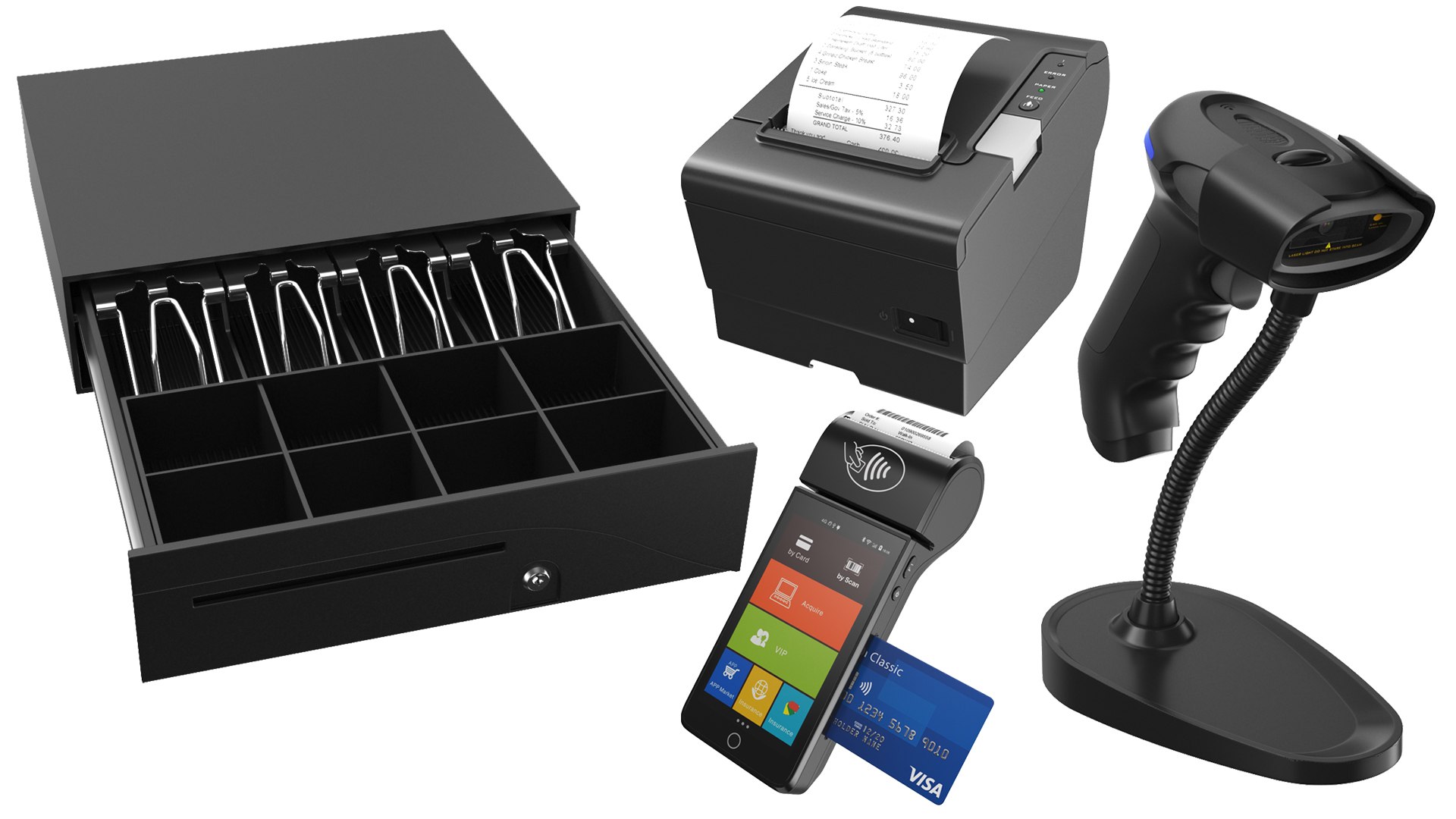 Four Payment Machines 3D model - TurboSquid 1973431