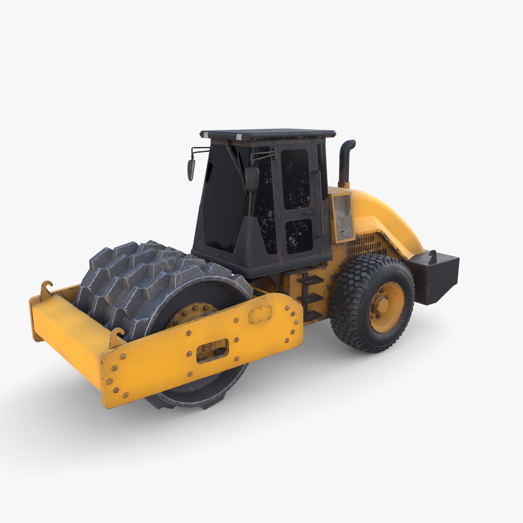 Road Roller V4 3D - TurboSquid 2200832