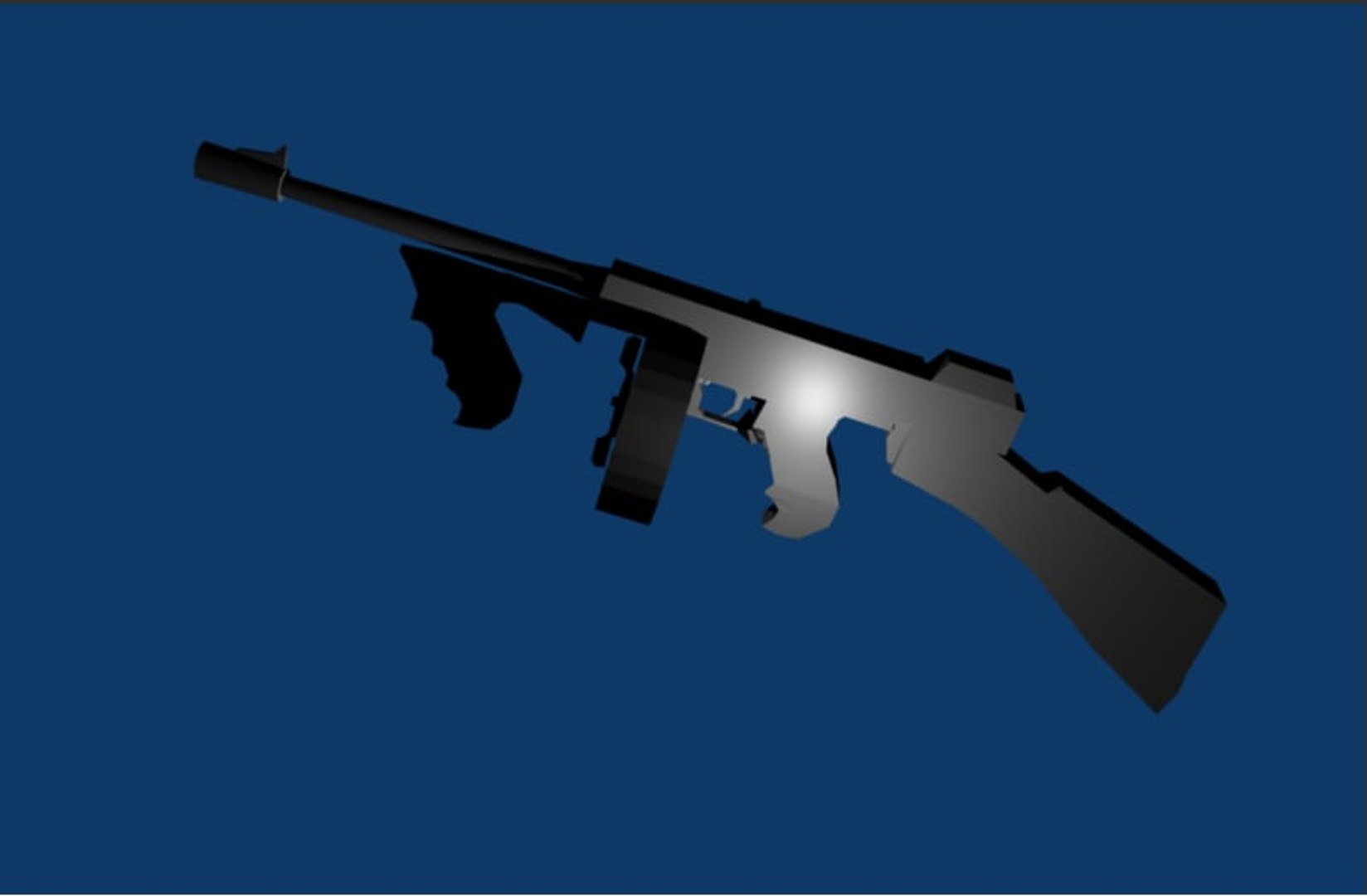 Free Tommy Gun 3d Model