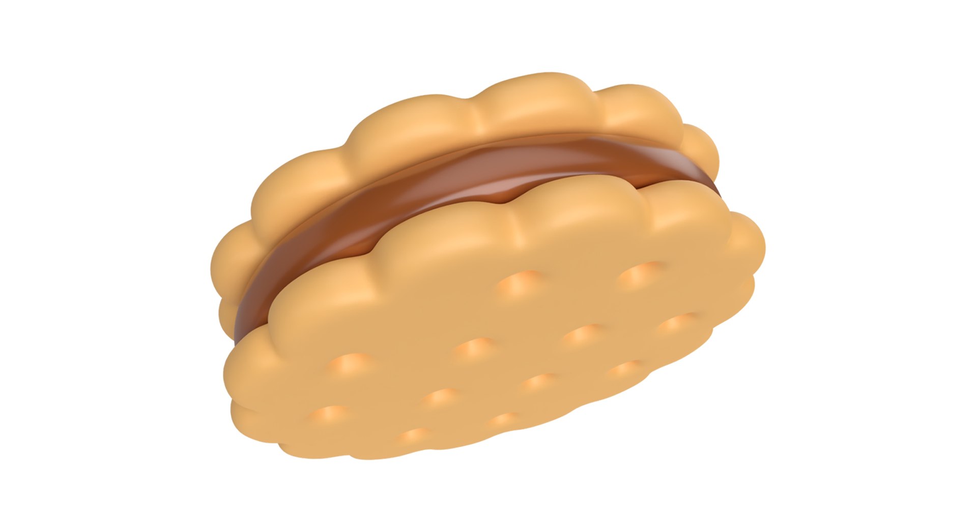 3D Cartoon Biscuit Model - TurboSquid 1959125