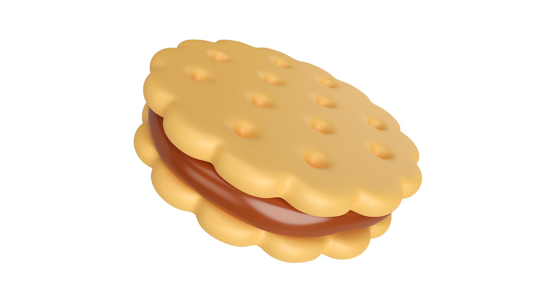 3D Cartoon Biscuit Model - TurboSquid 1959125