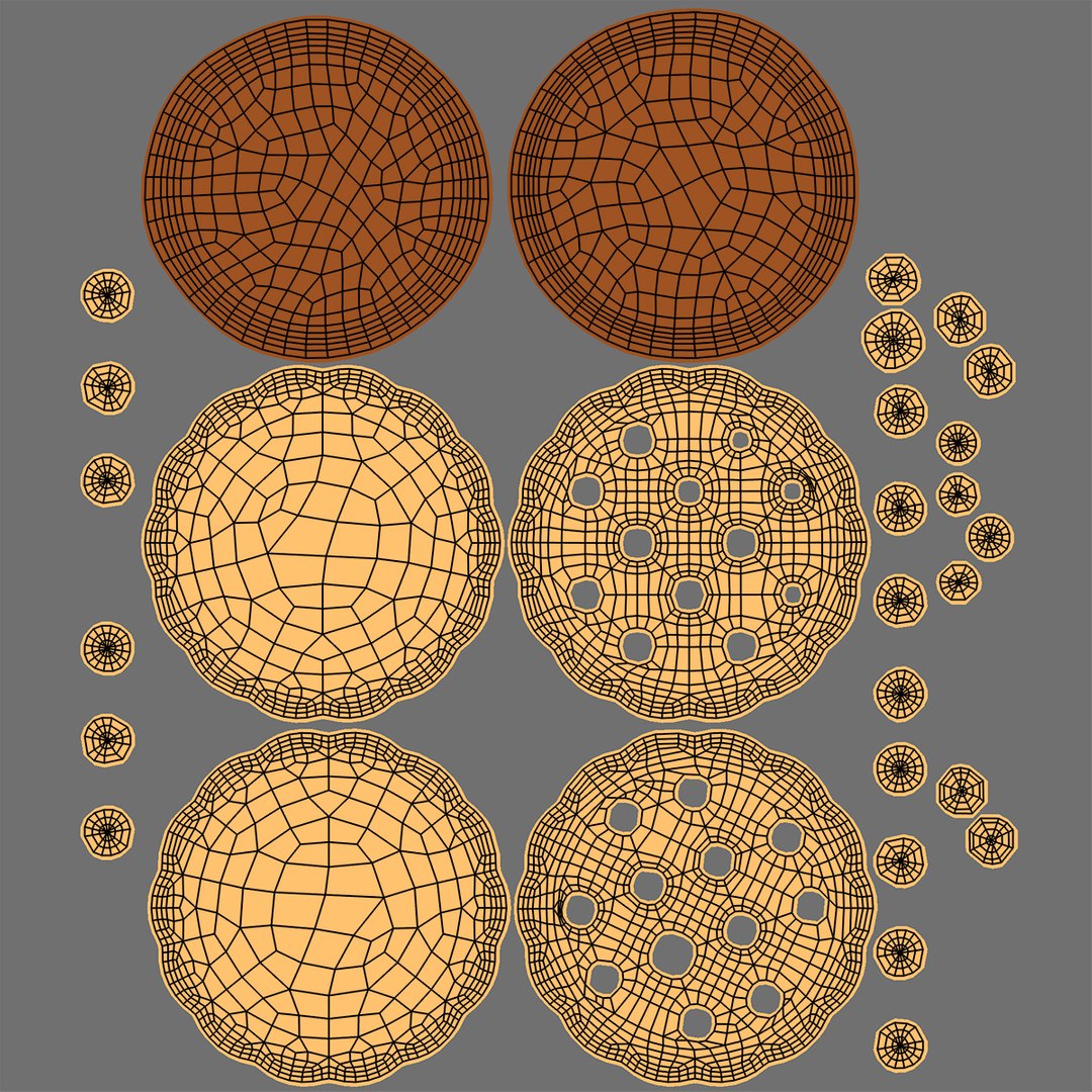 3D Cartoon Biscuit Model - TurboSquid 1959125