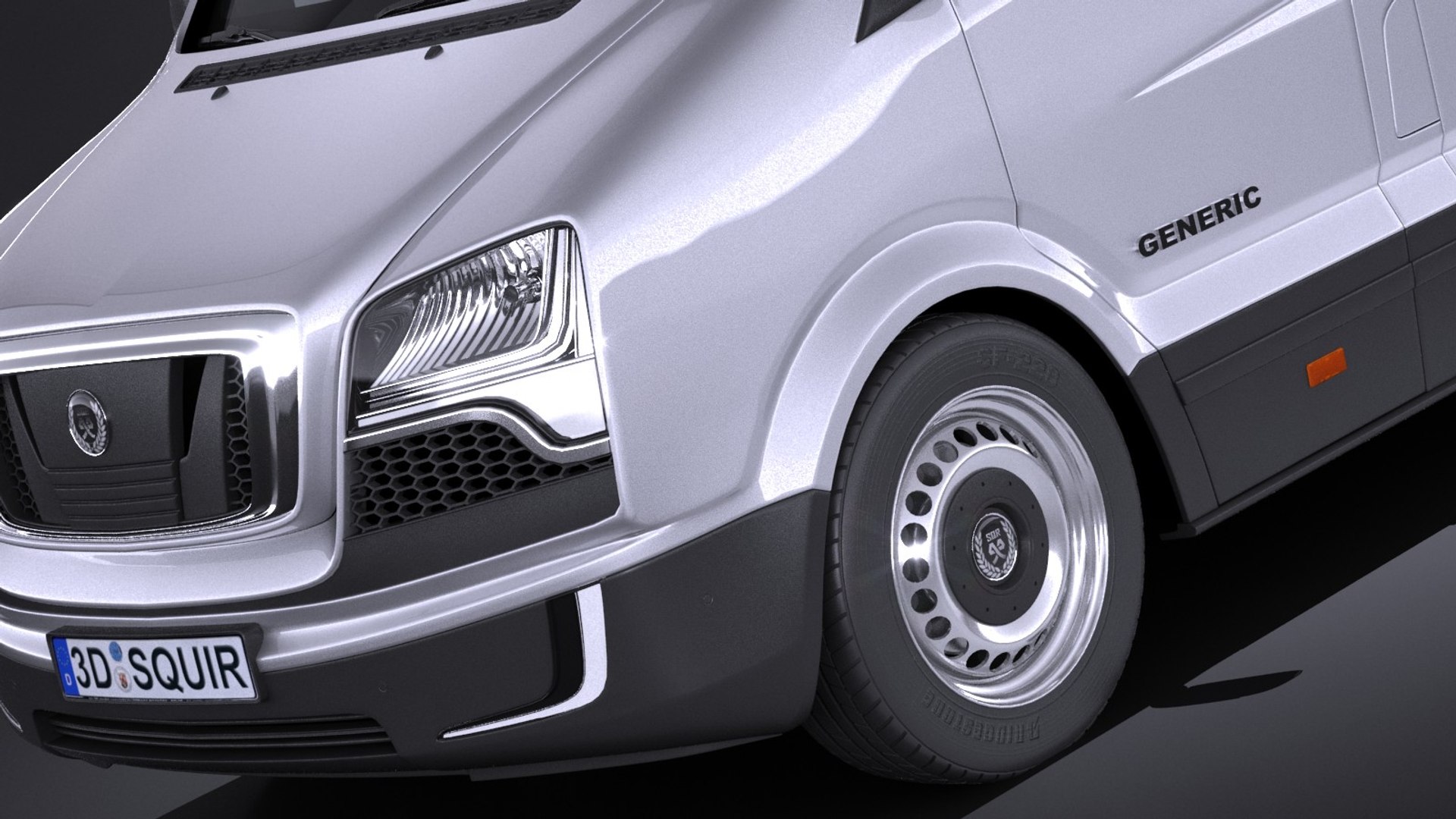 Generic Big Van 3d Model