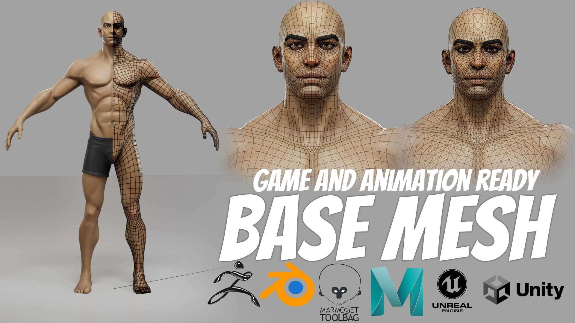 Free 3D Game And Animation Ready Base Mesh Model - TurboSquid 2284746