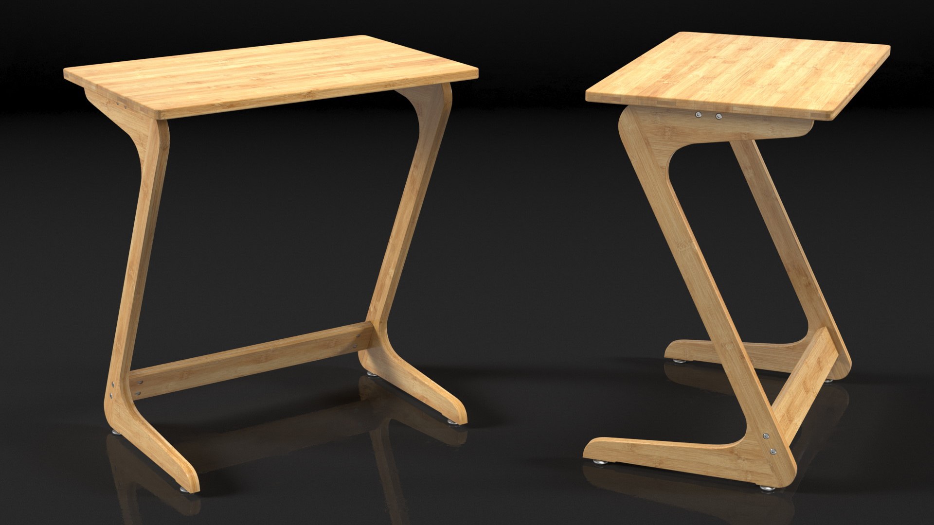 3D model Wooden Laptop Table - TurboSquid 1908737