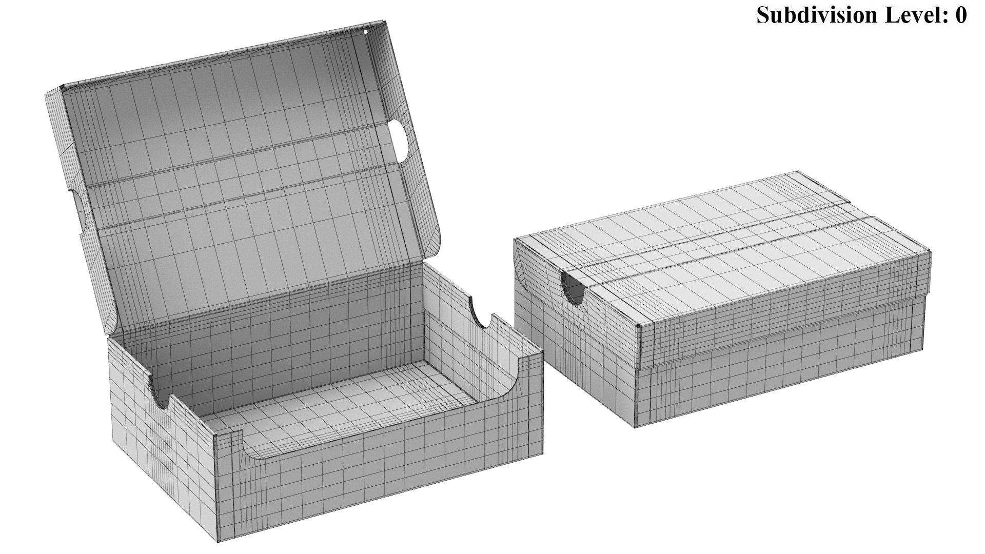 3D Detailed Empty Shoebox - TurboSquid 2217070