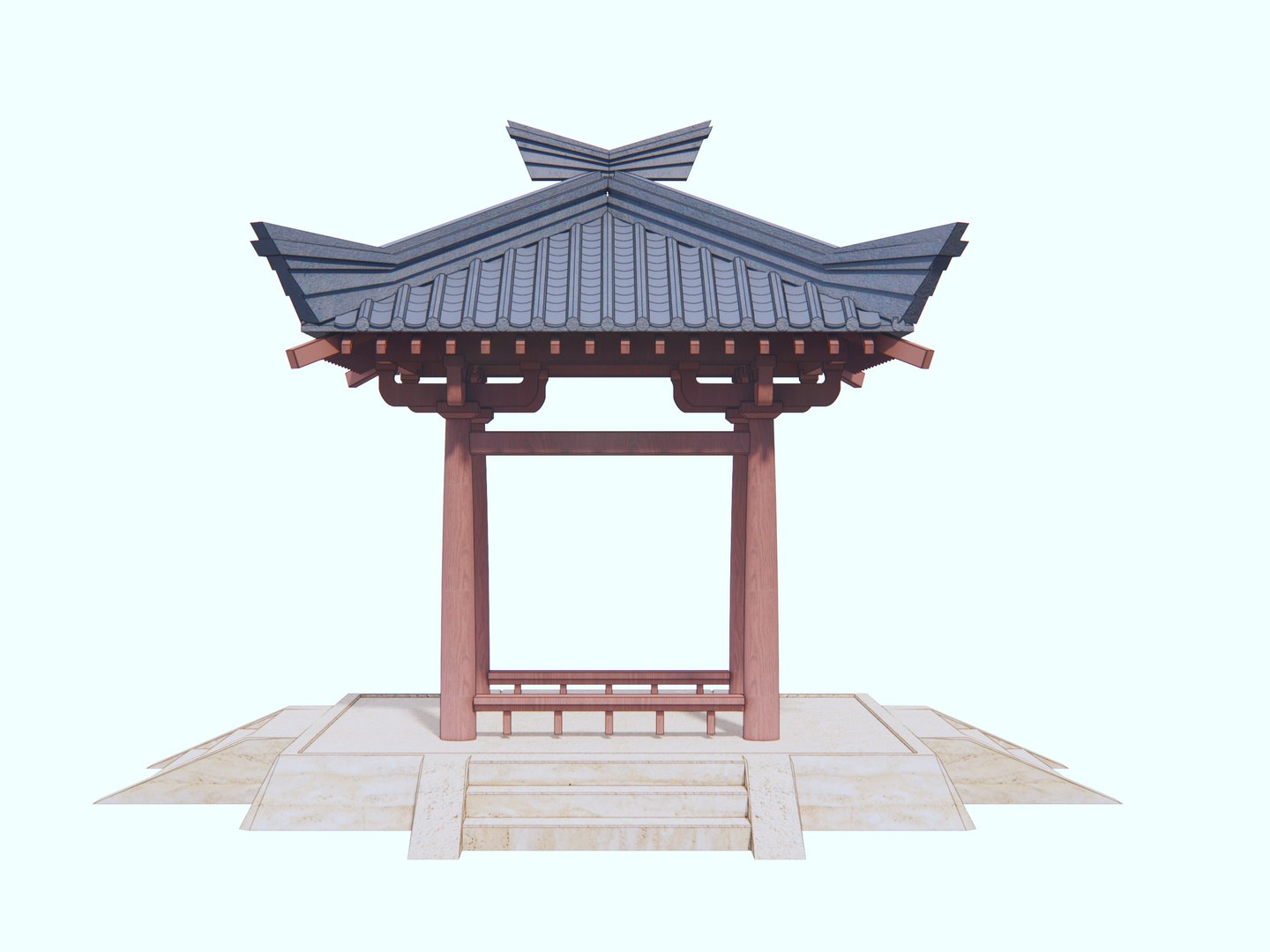 3D Ancient Han-style Pavilion Model - TurboSquid 2049069