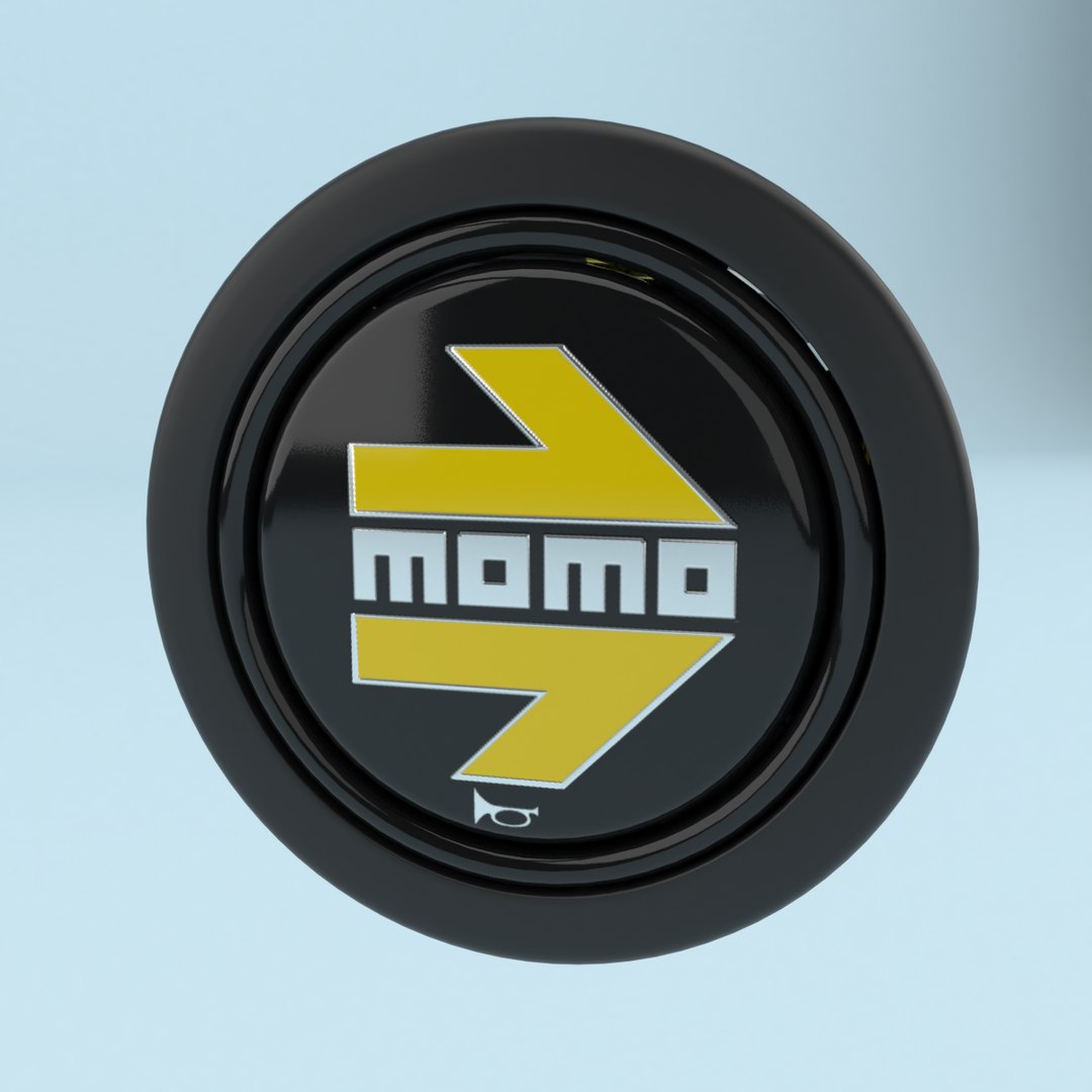 3D model MOMO PROTOTIPO 370MM Black Leather Brushed Aluminum ...