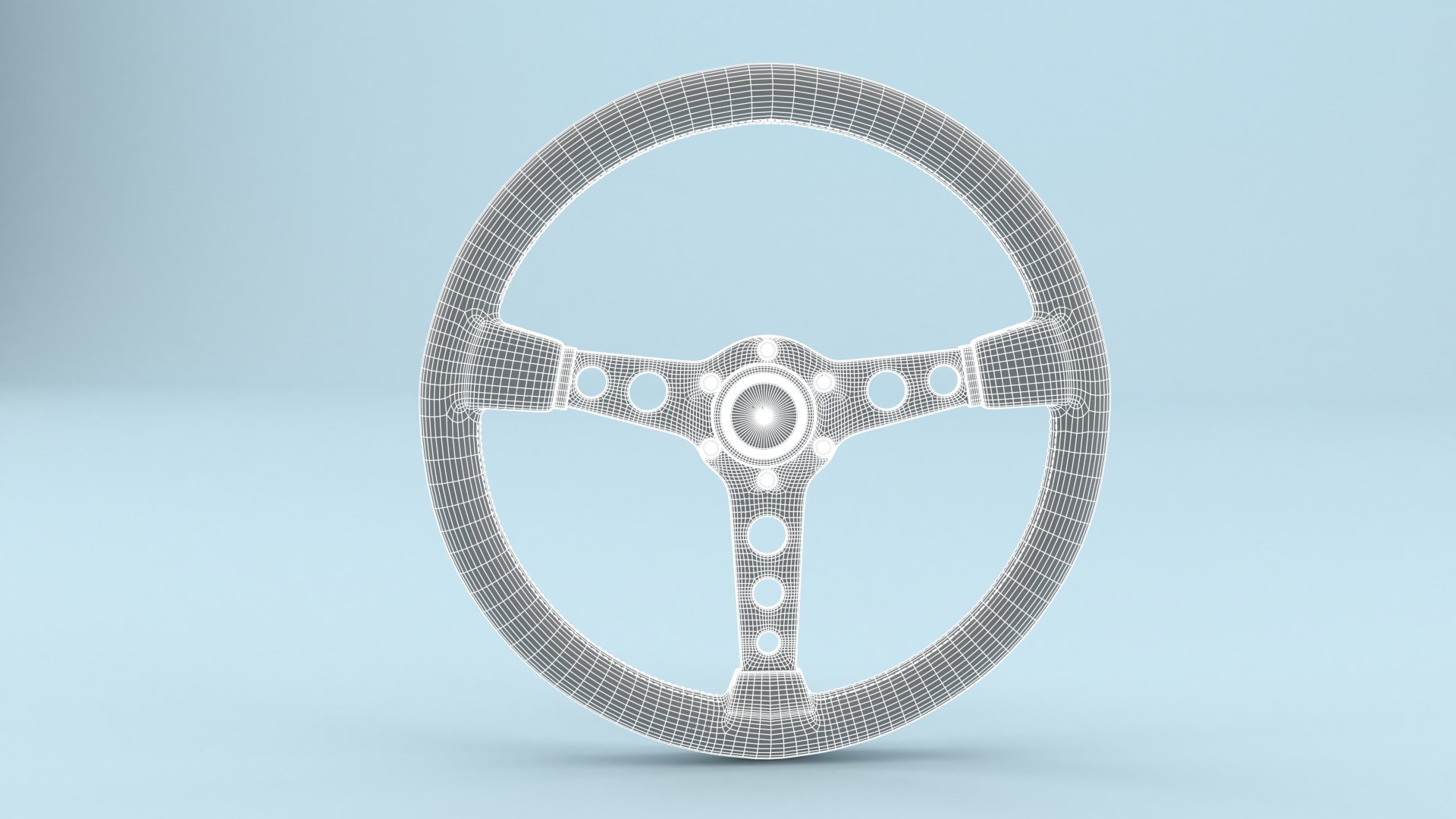 3D model MOMO PROTOTIPO 370MM Black Leather Brushed Aluminum ...