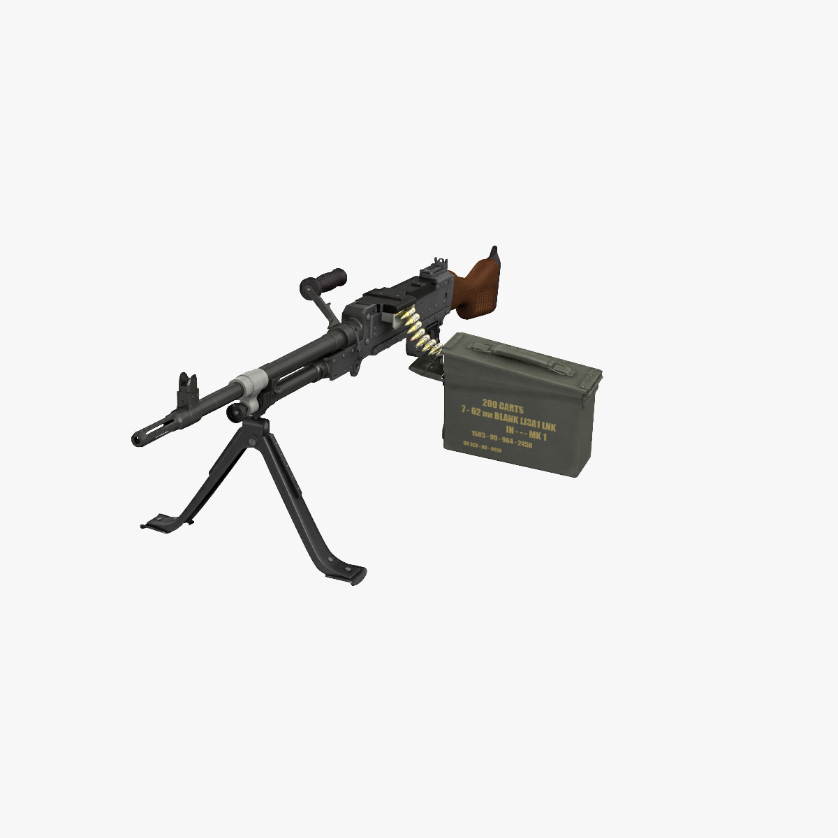 modelo 3d Ametralladora FN MAG - TurboSquid 635735