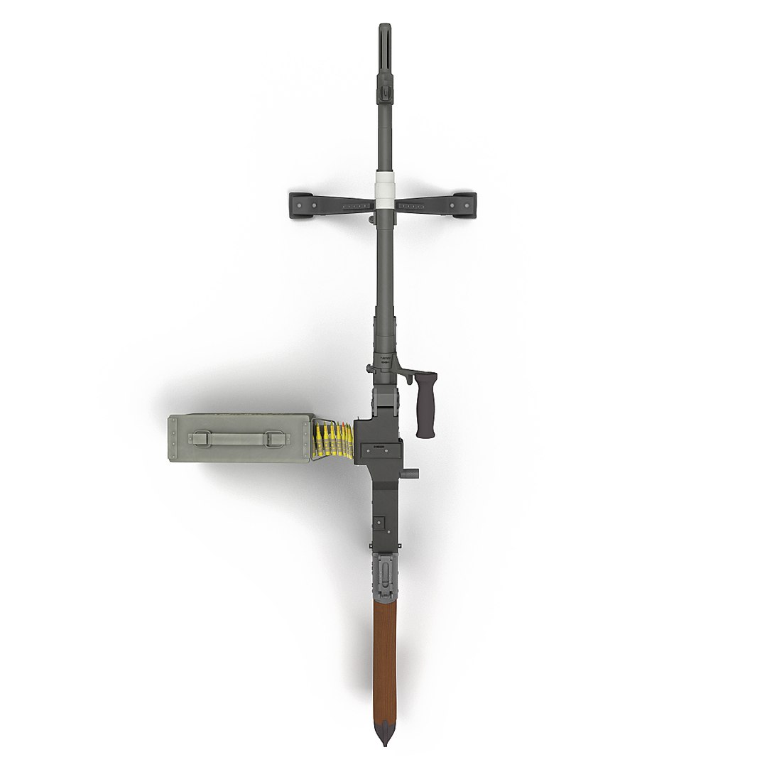 3d model of machine gun fn mag