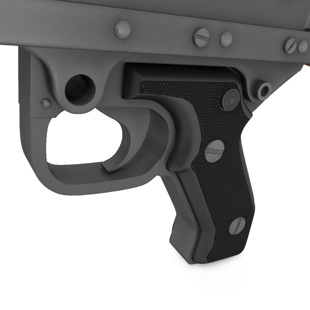 3d model of machine gun fn mag