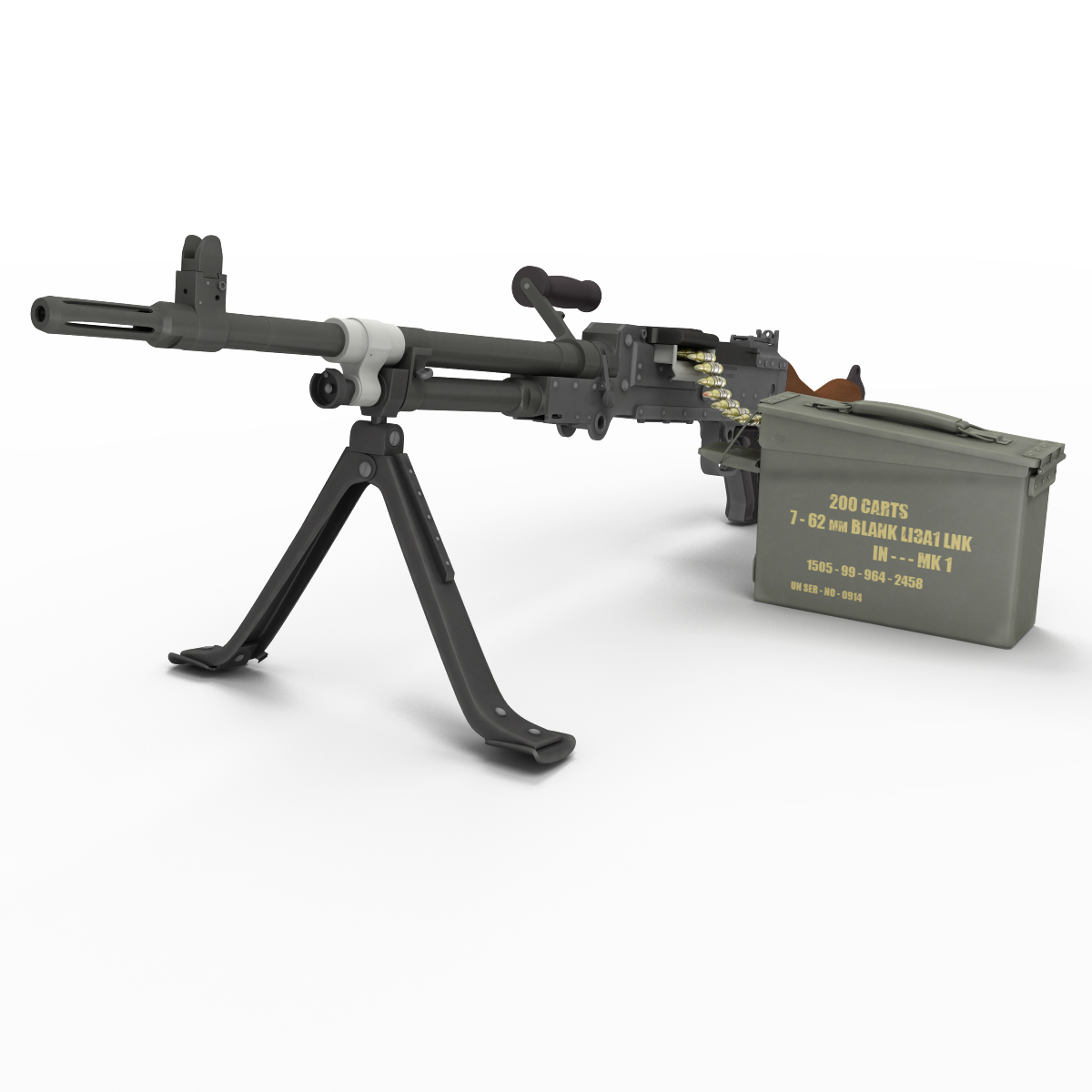 modelo 3d Ametralladora FN MAG - TurboSquid 635735