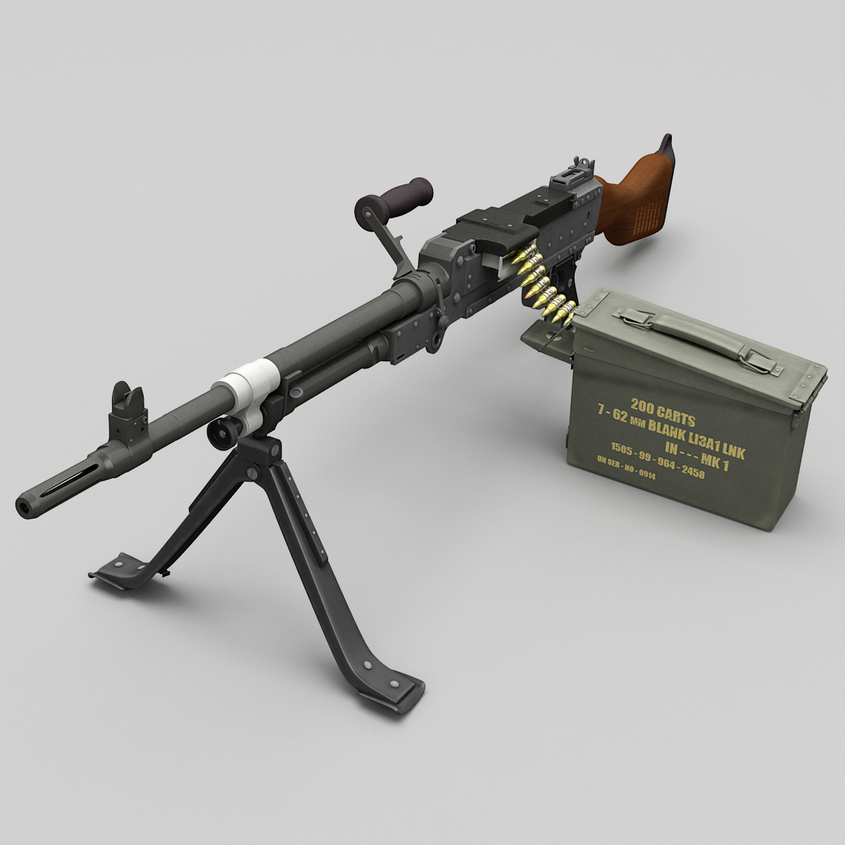 modelo 3d Ametralladora FN MAG - TurboSquid 635735